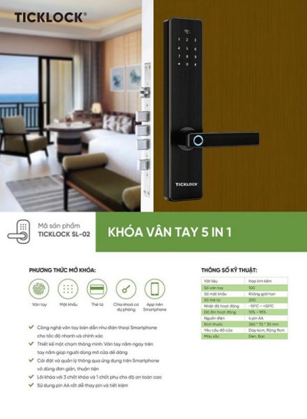 Khóa cửa vân tay Ticklock tích hợp App quản lý trên Smartphone ...